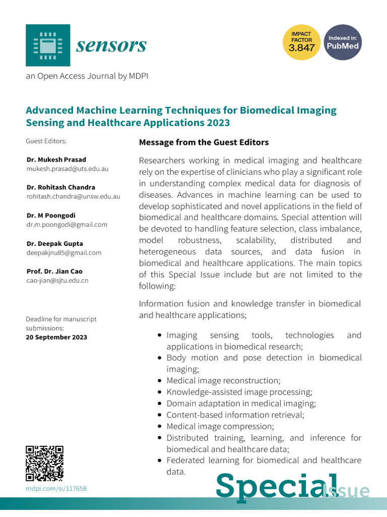 Advanced Machine Learning Techniques 2023 | PDF | Open Access | Medical ...
