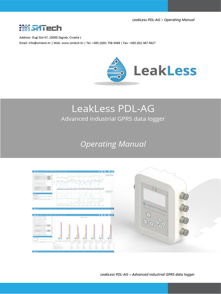 LeakLess PDL-AG - Operating Manual | PDF | Electrical Connector | Menu (Computing)