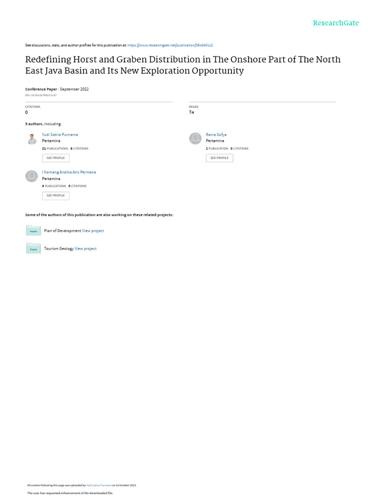 Horst and Graben in NE Java Basin | PDF | Rift | Geology