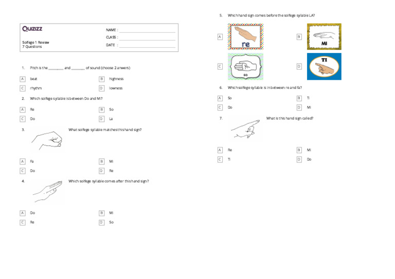Solfege 1 Review | PDF