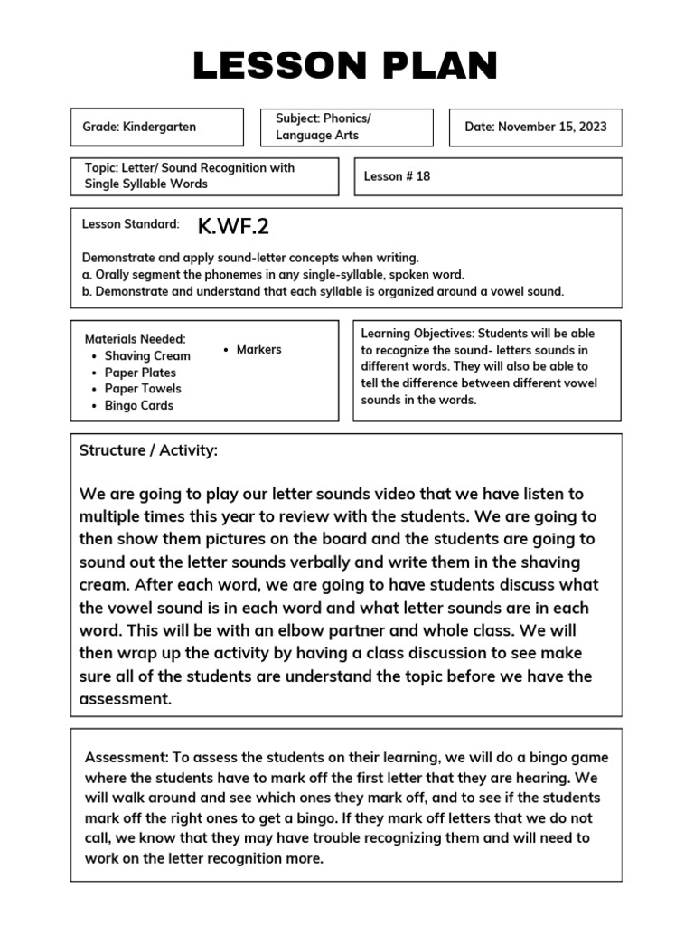 Peer Teaching Paper | PDF | Phonics | Word