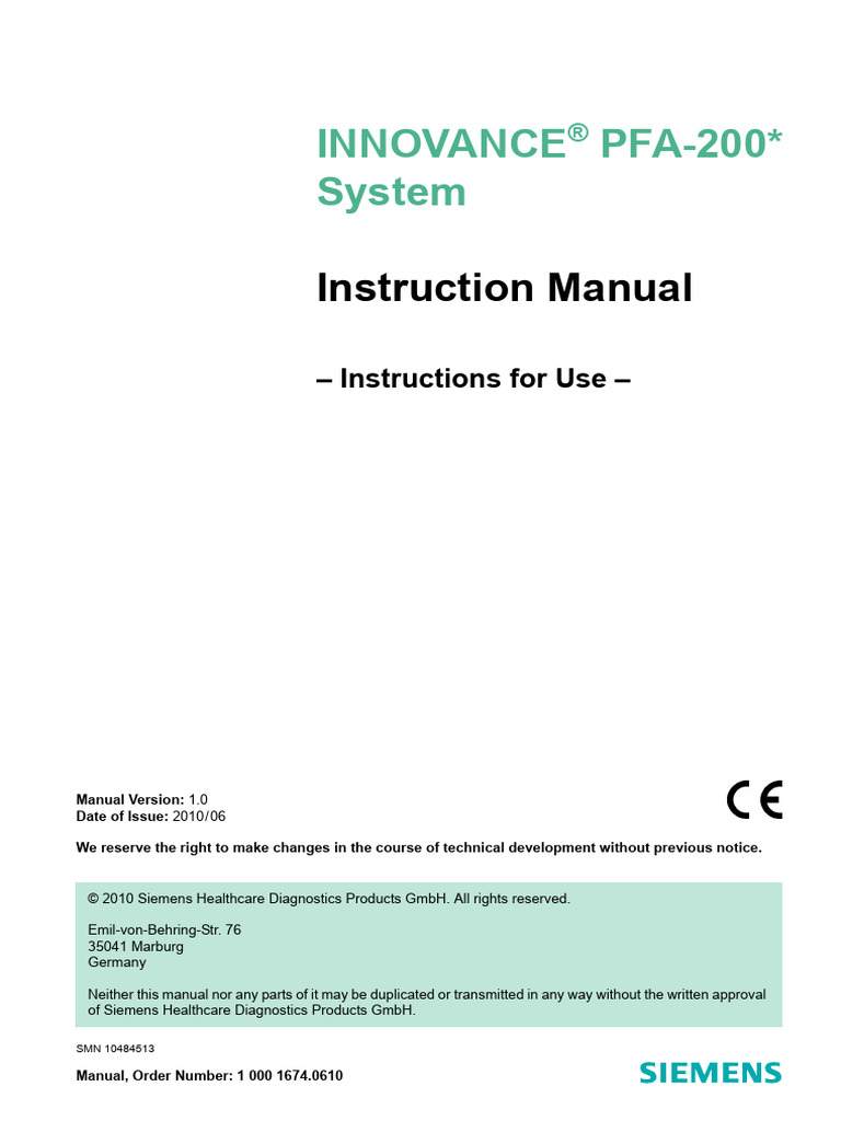 Innovance Pfa 200 Im 10 en | PDF | Switch | Electrical Connector