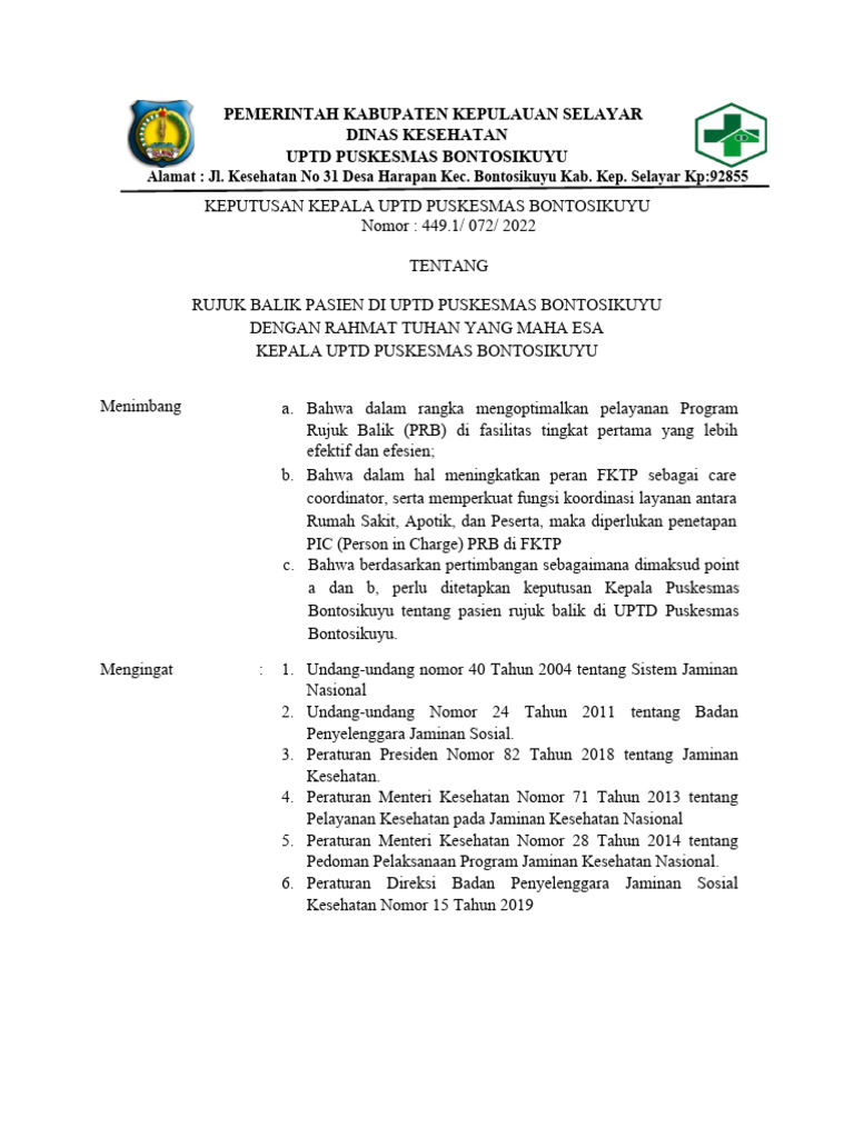 SK Rujuk Balik | PDF