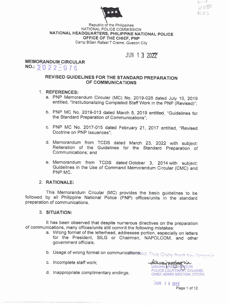 PNP MC 2022 076 PDF | PDF