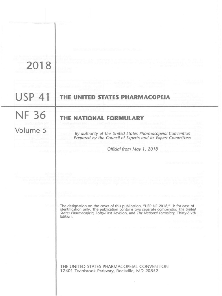 Usp 41 NF 36 Volume 5part1 1600 PDF - Gdrive.vip | PDF