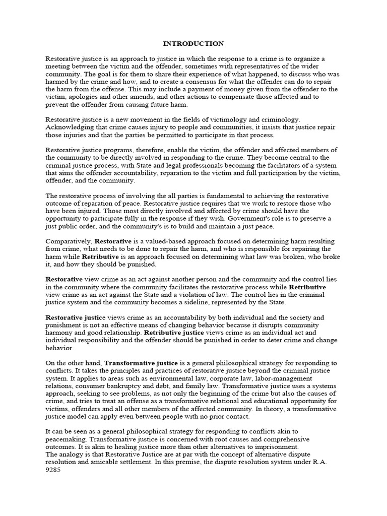 Dispute Resolution And Crisis Management Pdf Restorative Justice