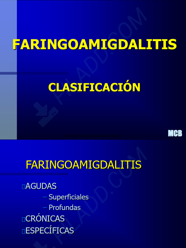 Clasificación y Tratamiento de Faringoamigdalitis | PDF | Medicina ...