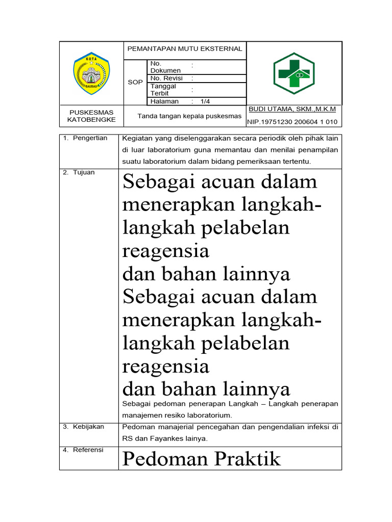 Sop Pme Pdf
