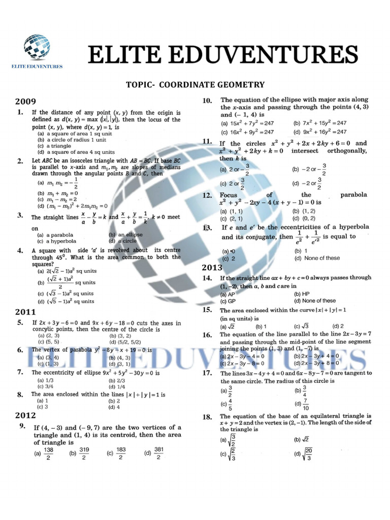 Nimcet Topic Wise Pyq-S | PDF