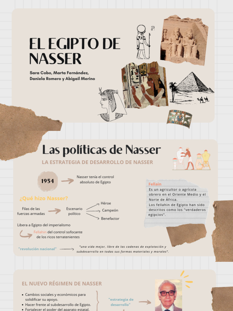 El Egipto de Nasser | PDF | Gamal Abdel Nasser | Egipto