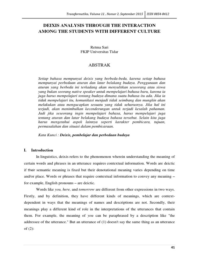 Deixis and Distance | PDF | Human Communication | Grammar