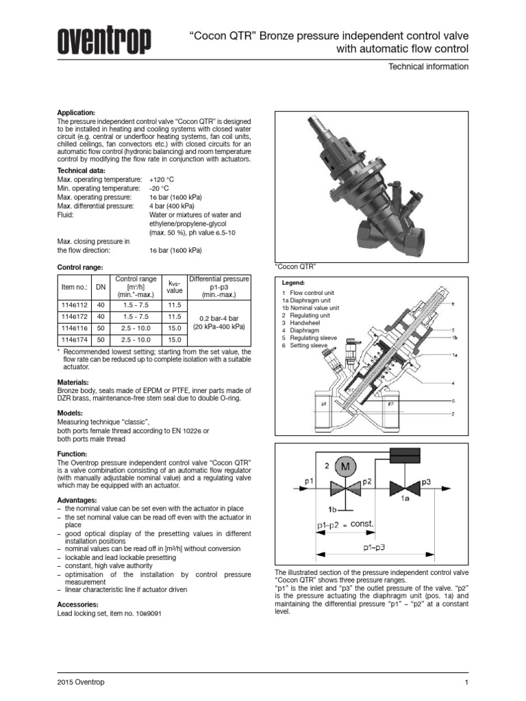 Oventrop DB - 1146112 - en | PDF | Valve | Actuator