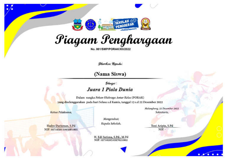 Sertifikat Porak A4 | PDF