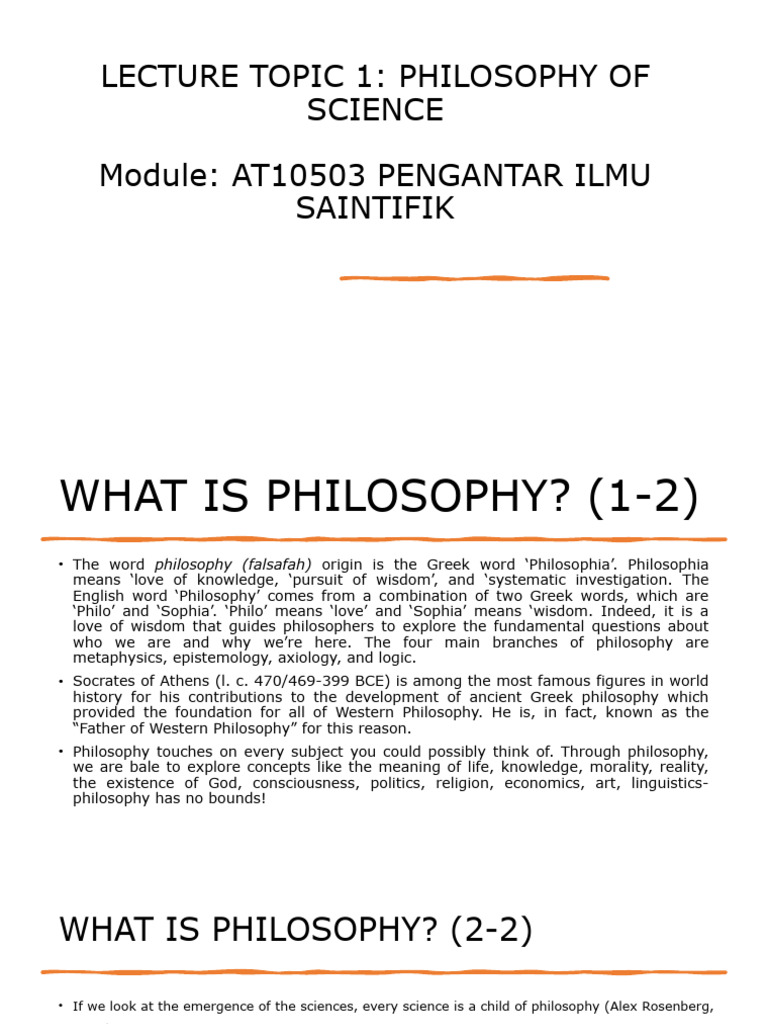 Lecture Notes - 1 - Philosphy of Sciences-AT10503-revise - Final | PDF ...