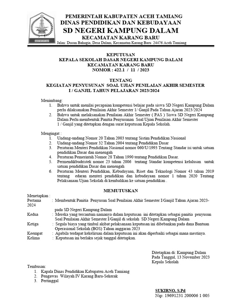 SK PAS Semester 1 | PDF