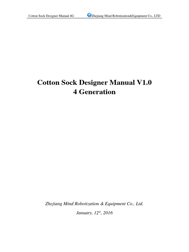 Zhejiang Mind Cotton Sock Designer Manual 4G v1 | PDF | Point And Click ...
