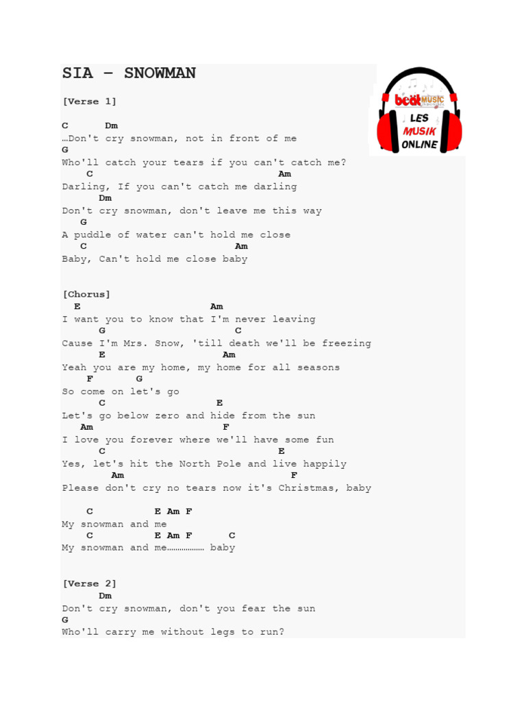 Sia - Snowman | PDF