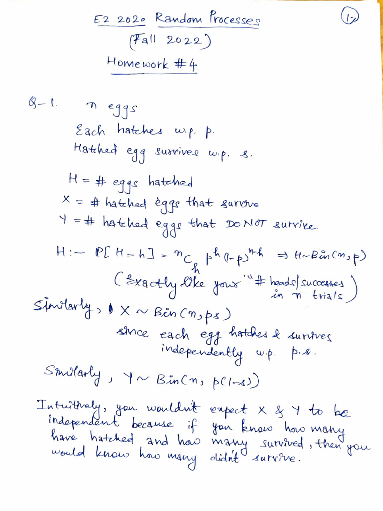 E2 202o Randomprocesses Hw4 Sols Pdf
