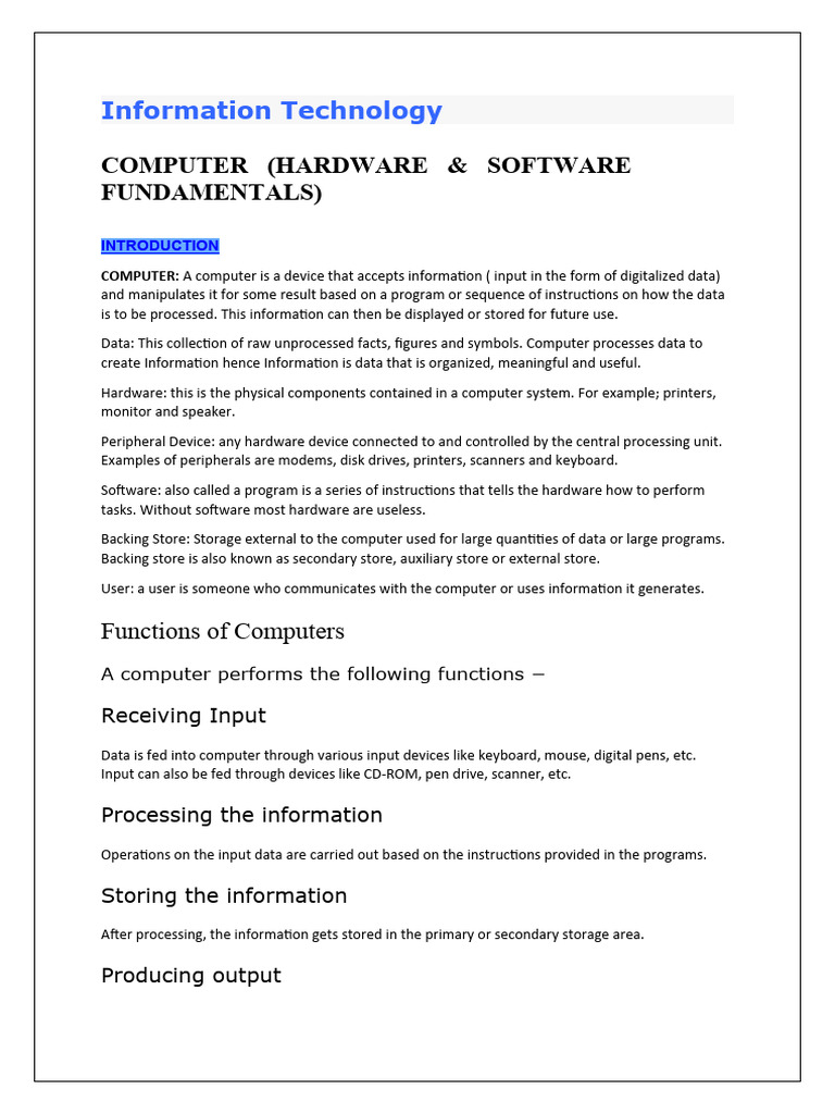 Computer Basics for Beginners | PDF | Booting | Computer Hardware