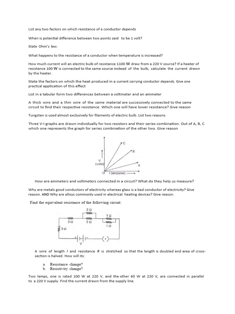 Test Electricity | PDF | Teaching Methods & Materials | Science ...
