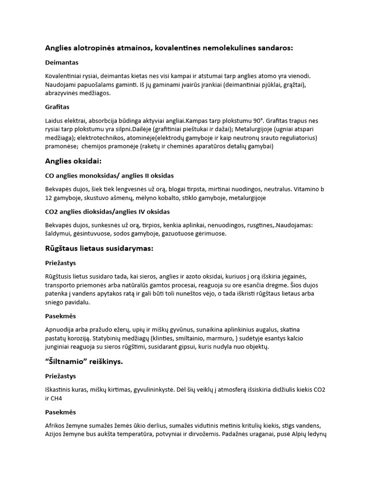 Anglies Alotropinės Atmainos | PDF