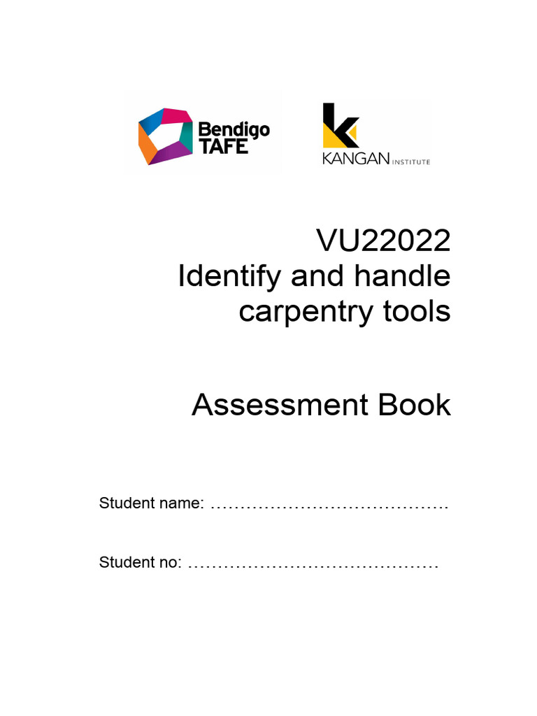 VU22022 - Student Assessment Book | PDF