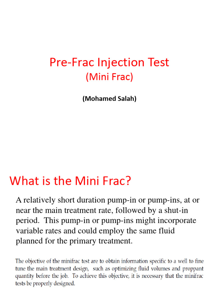 Mini Frac Testing Overview | PDF | Permeability (Earth Sciences) | Fracture