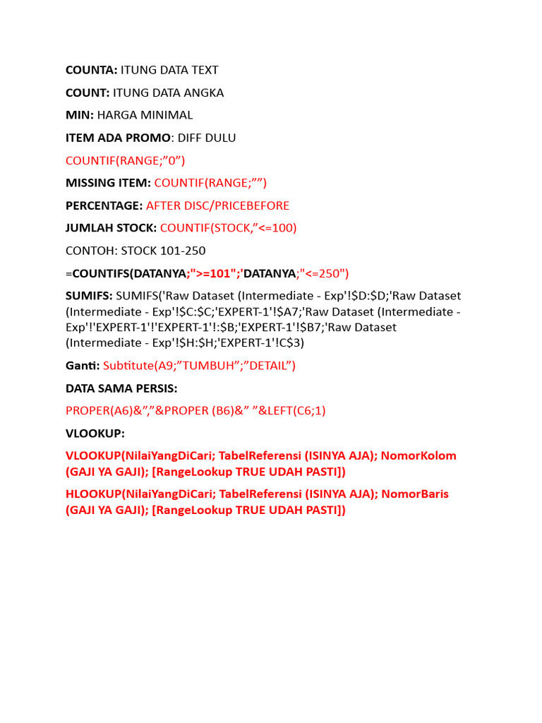 Excel Contekan | PDF
