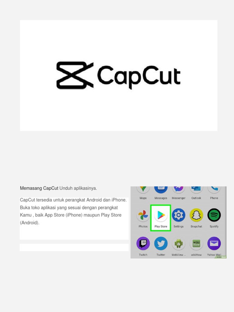 Cara Untuk Mengedit Video Dengan CapCut | PDF