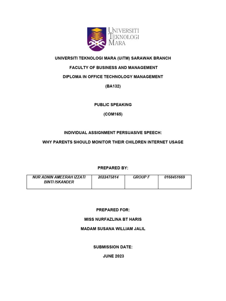 Persuasive Speech Outline Pdf Internet Social Psychology