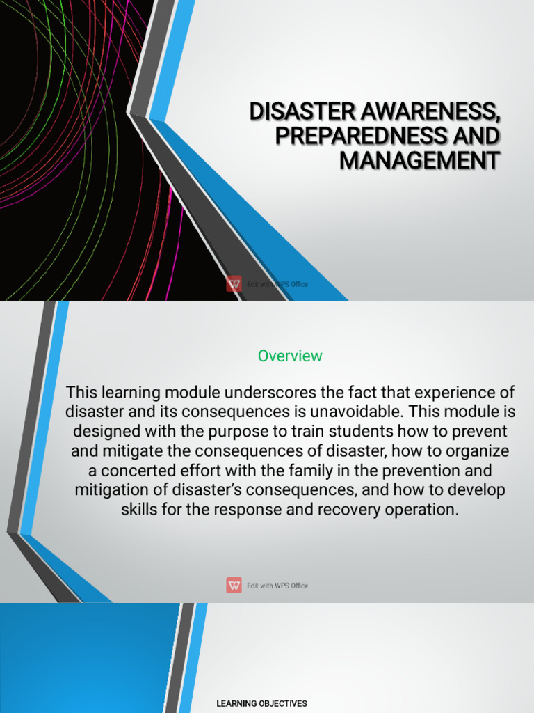 Disaster Awareness Preparedness and Management | PDF | Disaster Risk ...