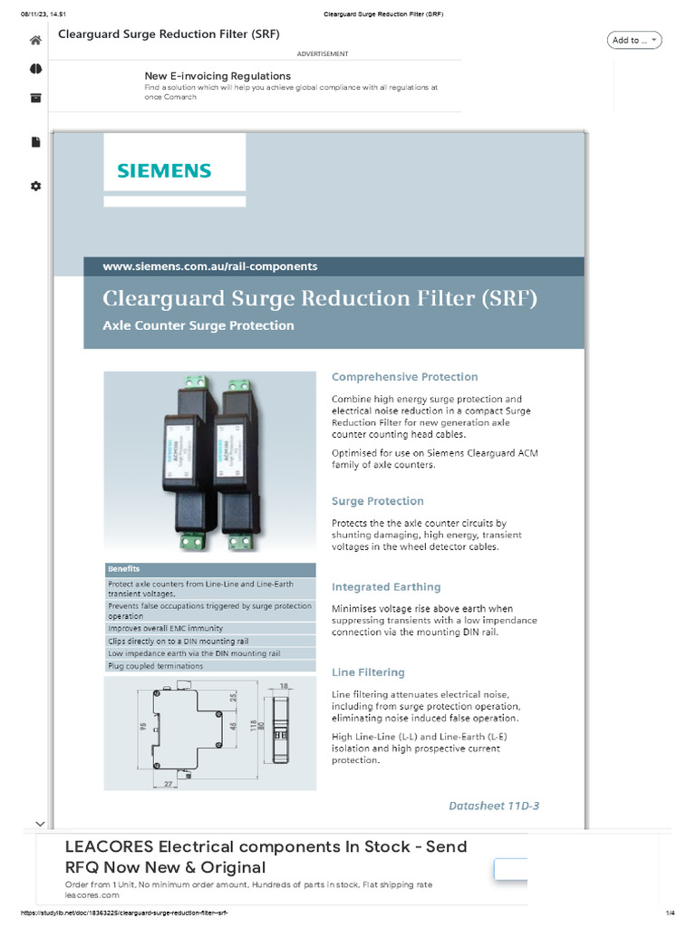 Clearguard Surge Reduction Filter (SRF) | PDF | Technology & Engineering