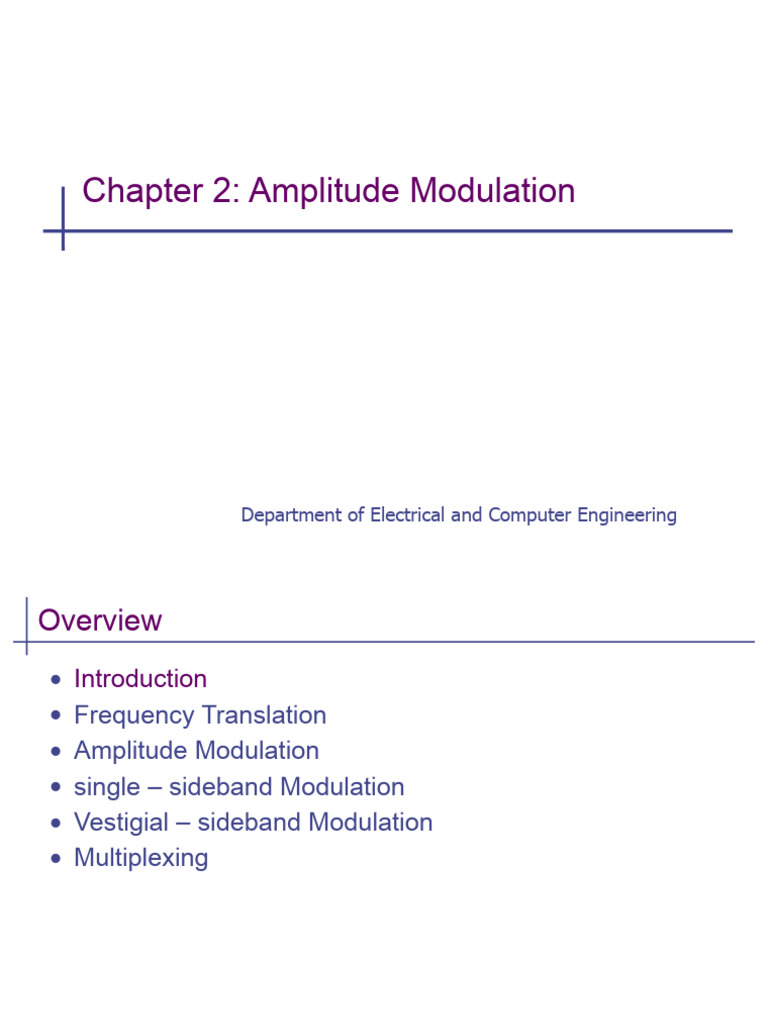 Chapter 2 AM | Download Free PDF | Modulation | Frequency Modulation