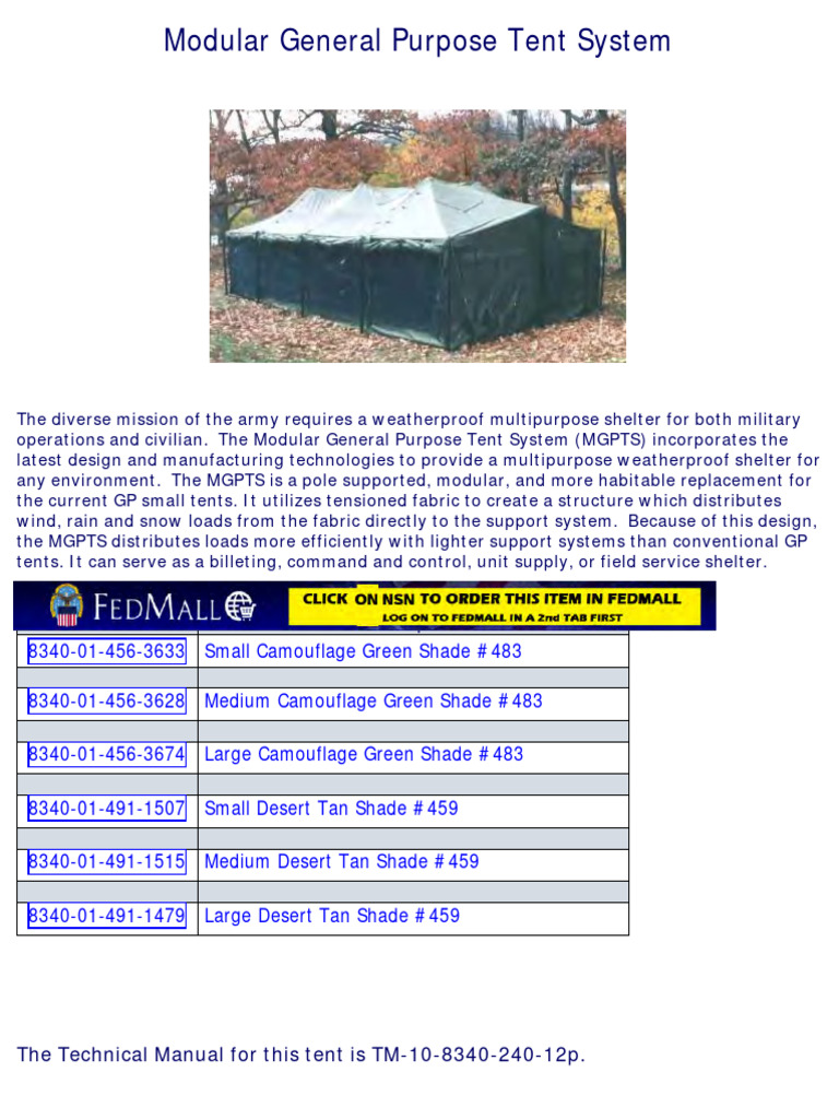 MGPTS Info | PDF | Tent | Textiles