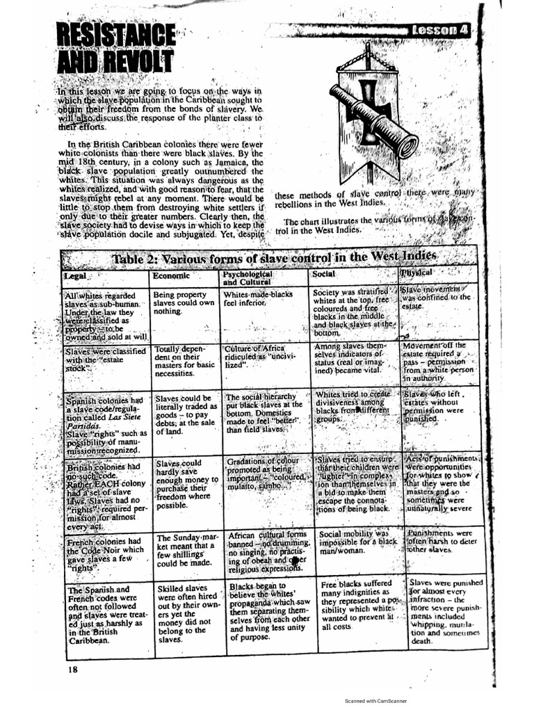 4th Form History - Forms of Slave Control | PDF
