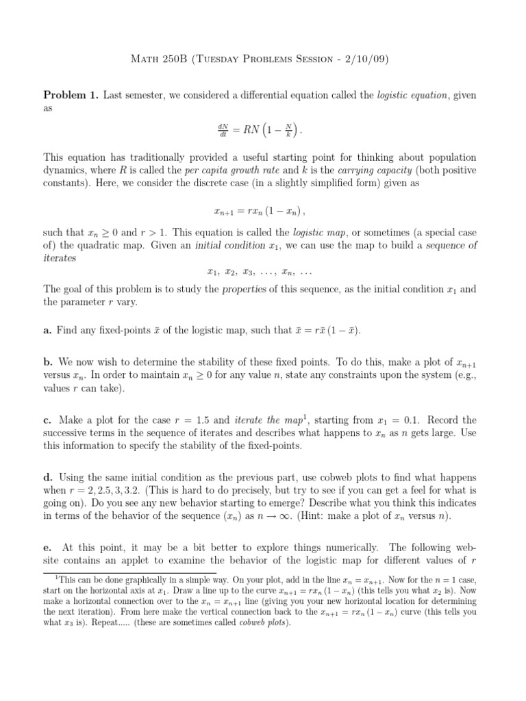 Logistic Fibonacci | PDF | Chaos Theory | Logistic Function