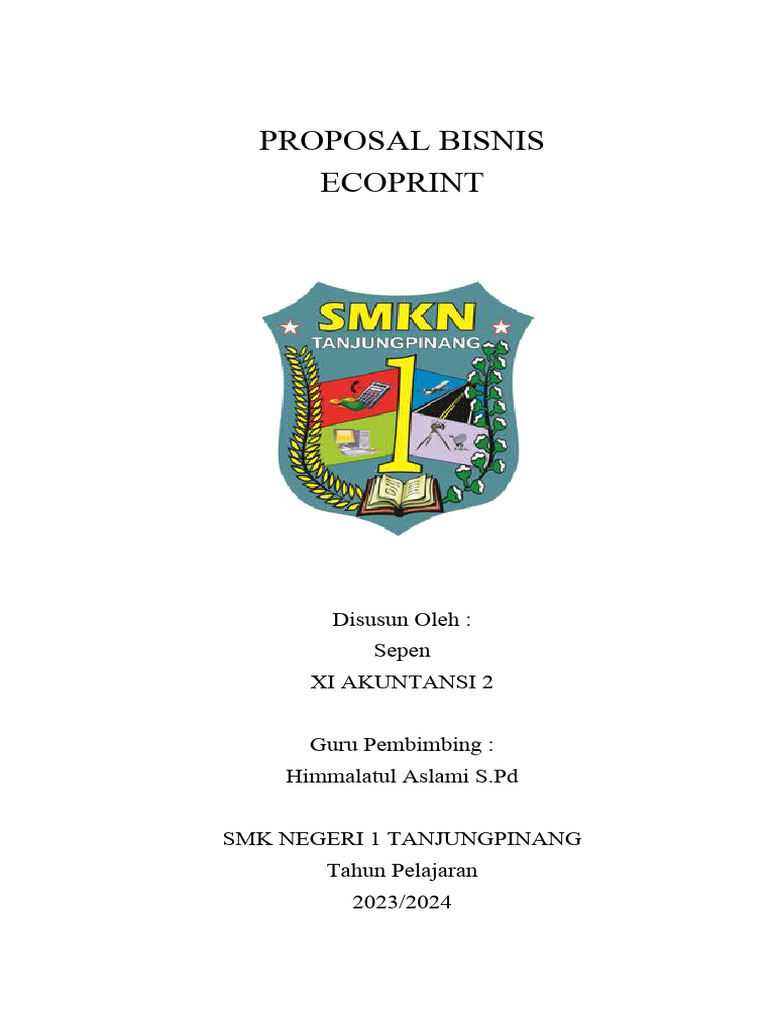 Proposal Ecoprint Sepen 11ak2 | PDF | Seni