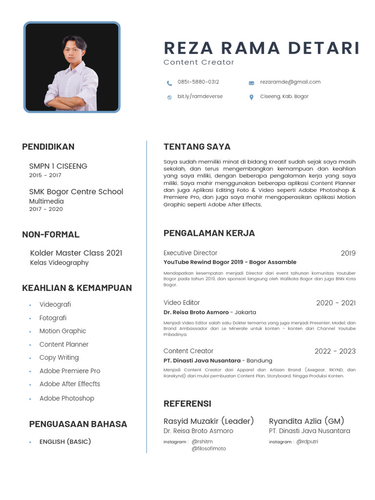 CV Reza Rama Detari | PDF