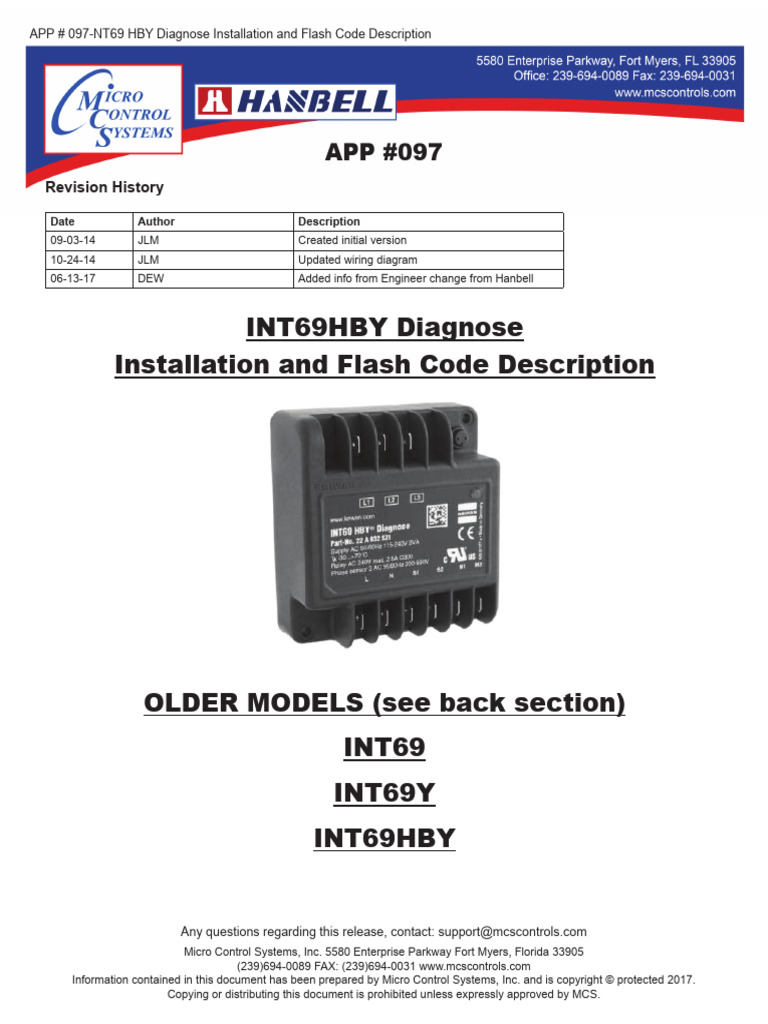 APP097 - INT69 HBY Diagnose Wiring and Flash Code Description | PDF ...