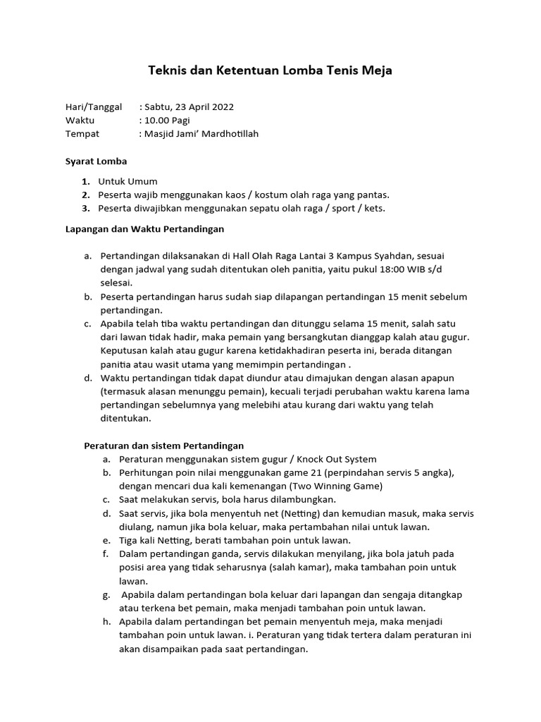 Teknis & Ketentuan Lomba Mewarnai | PDF Teknis & Ketentuan Lomba Mewarnai | PDF