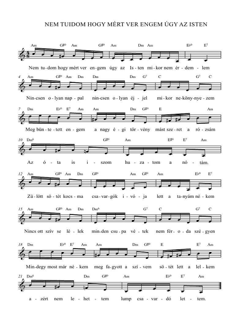 Nem Tudom Hogy Mért Ver Engem Úgy Az Isten | PDF