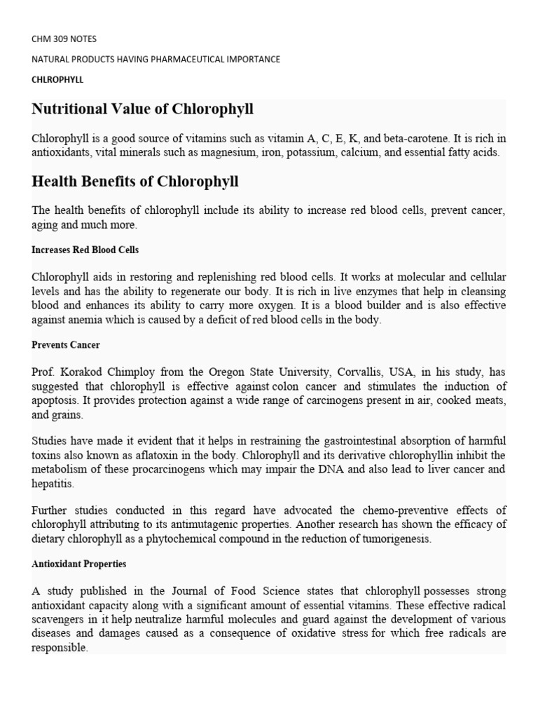 CHM 309 Remaining Notes | PDF | Antioxidant | Metabolism CHM 309 Remaining Notes | PDF | Antioxidant | Metabolism