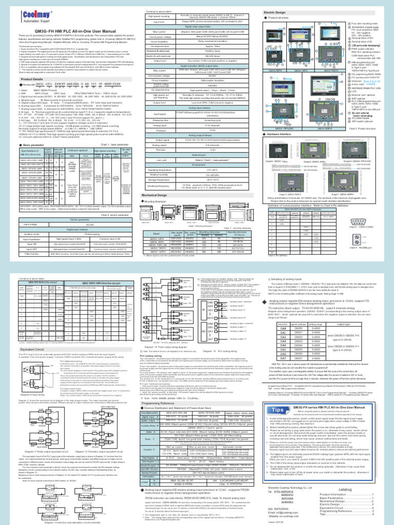 QM3G-FH All-in-One User Manualty | PDF | Programmable Logic Controller | Mosfet