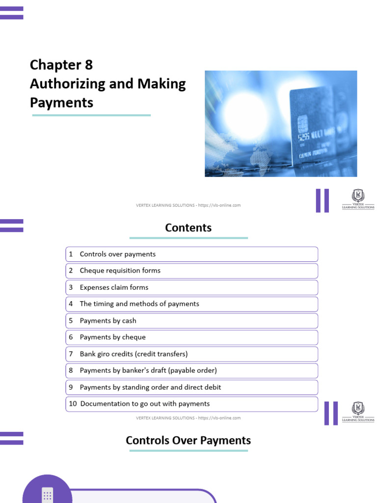 FA1 Chapter8 | PDF | Cheque | Payments