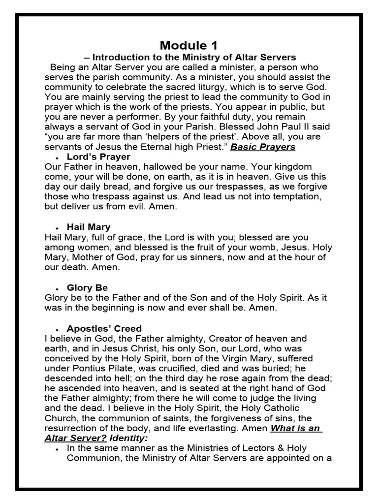 KNIGHTS-OF-THE-ALTAR-FORMATION | PDF | Mass (Liturgy) | Eucharist