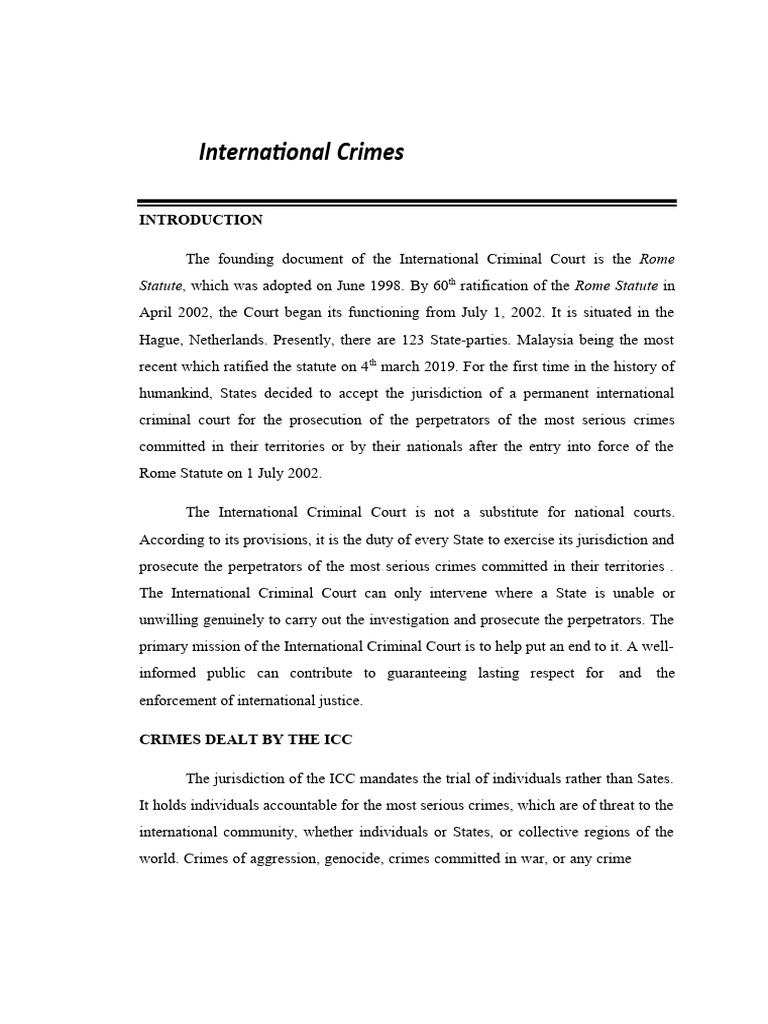 11 - Chapter 2 | PDF | International Criminal Court | Jurisdiction