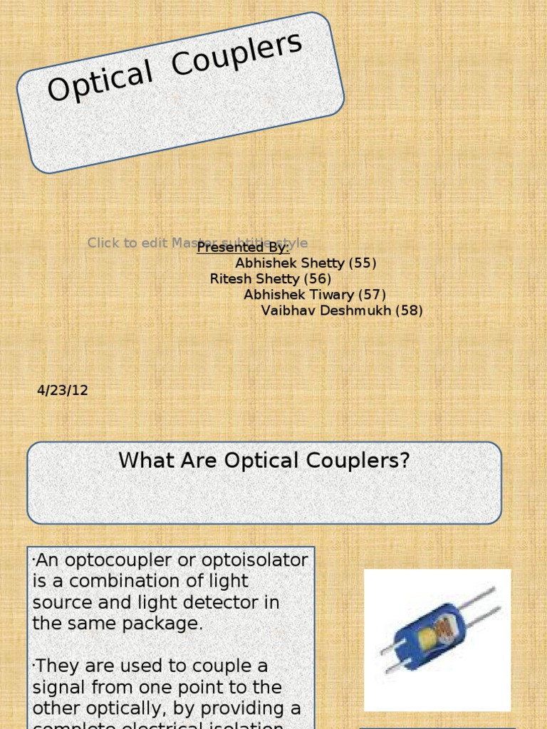 Understanding Optical Couplers and Types | PDF