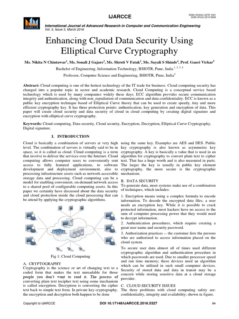 Ijarcce 27 | PDF | Encryption | Cryptography