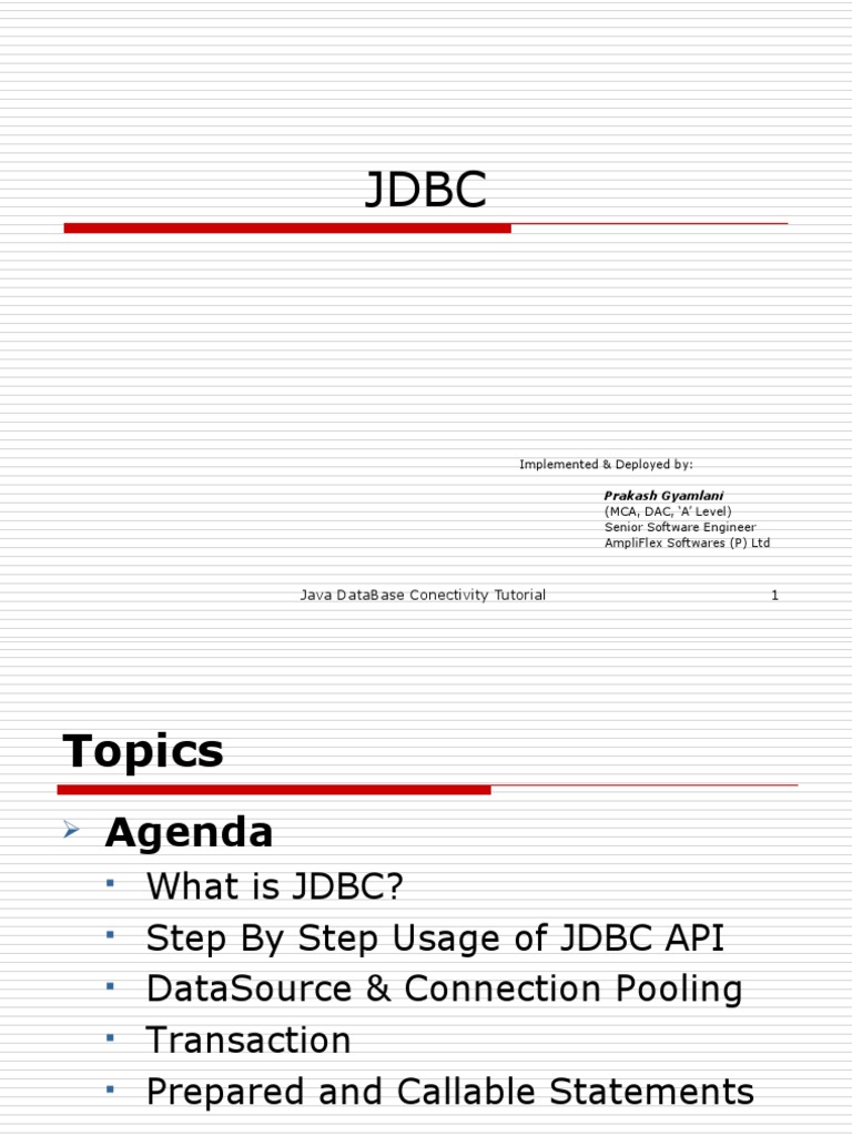 Jdbc Slides Pdf Application Programming Interface Databases 2652
