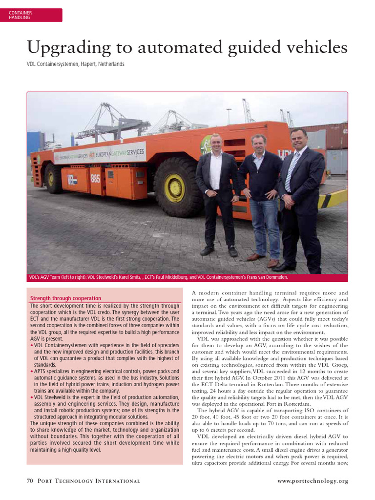 Upgrading To Automated Guided Vehicles | PDF | Hybrid Vehicle | Automation